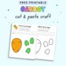 Free Printable Build a Carrot Cut & Paste Activity - The Artisan Life
