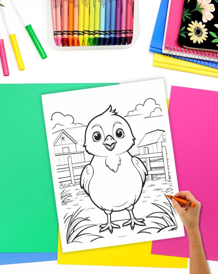 Free Printable Chick Coloring Pages - The Artisan Life