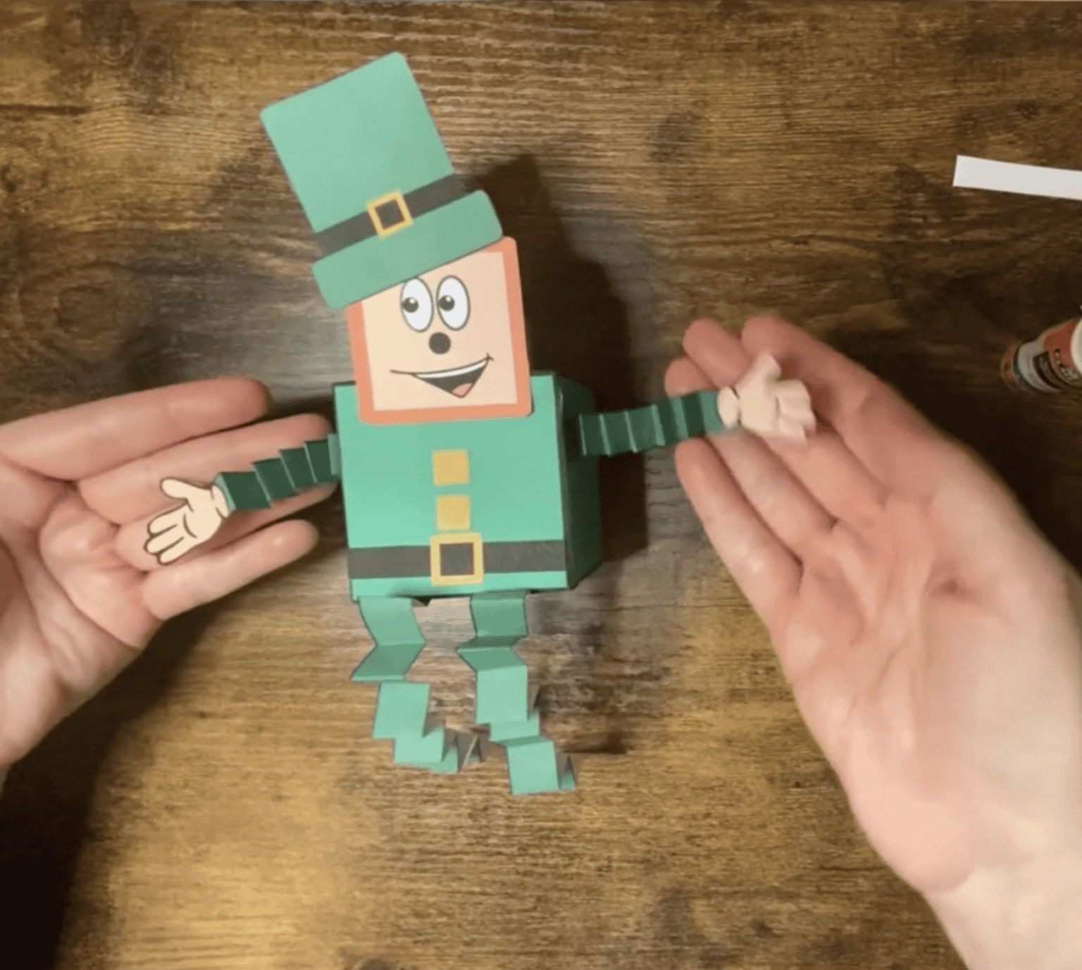 Free Printable 3D Leprechaun Craft for Kids - The Artisan Life
