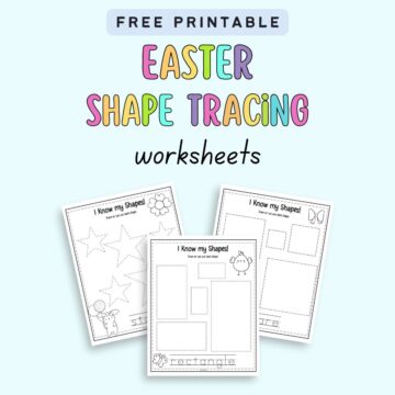 Free Printable Easter Shape Tracing Worksheets - The Artisan Life