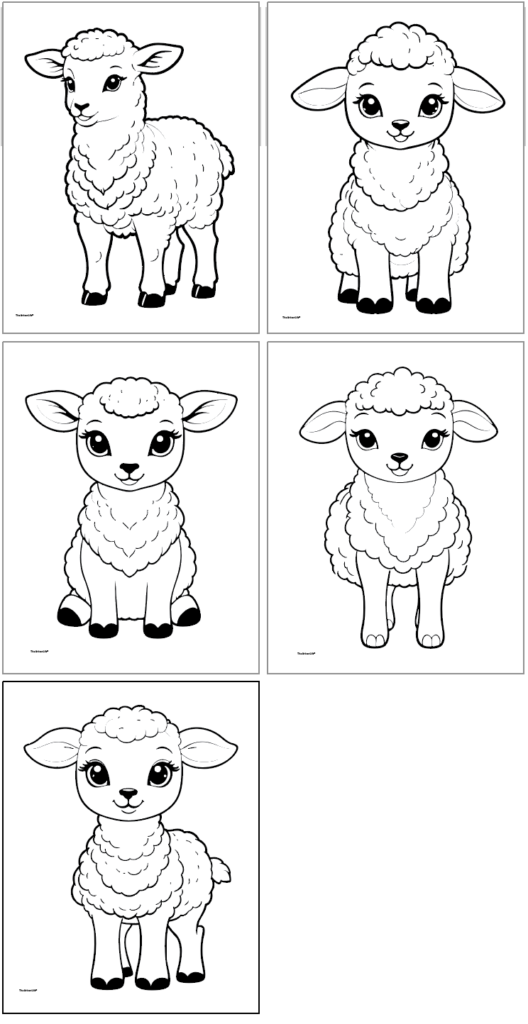 Free Printable Lamb Coloring Pages - The Artisan Life