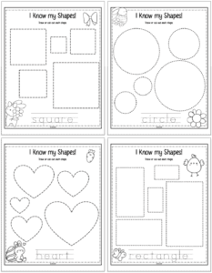 Free Printable Easter Shape Tracing Worksheets - The Artisan Life