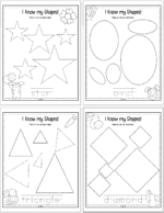 Free Printable Easter Shape Tracing Worksheets - The Artisan Life