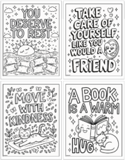 Free Printable Positive Coloring Pages - The Artisan Life