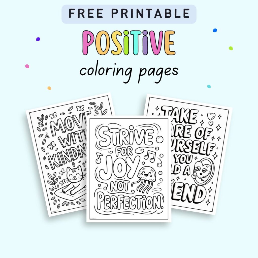 Free Printable Positive Coloring Pages - The Artisan Life