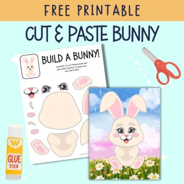 Free Printable Bunny Cut and Paste Craft - The Artisan Life