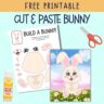Free Printable Bunny Cut and Paste Craft - The Artisan Life