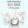 Free Printable Chick Coloring Pages - The Artisan Life