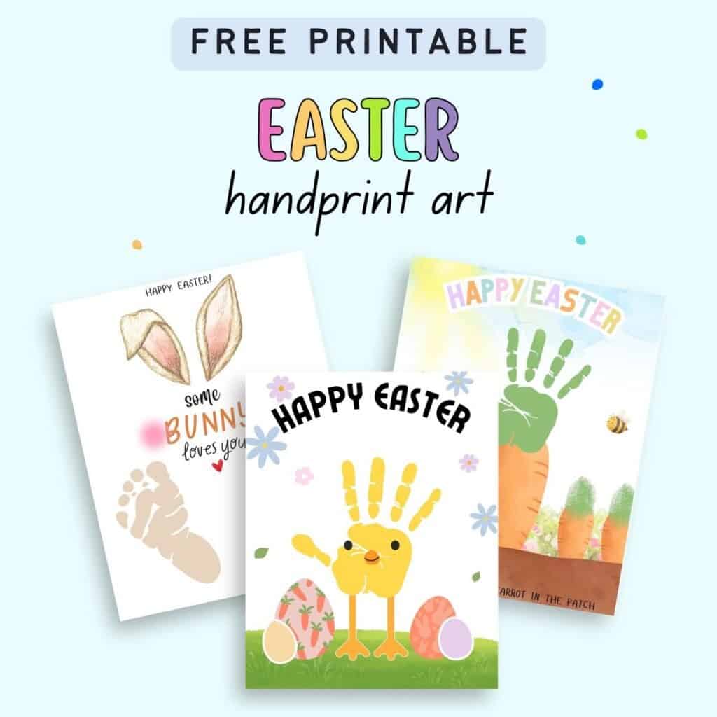 Free Printable Easter Handprint Art Printables - The Artisan Life