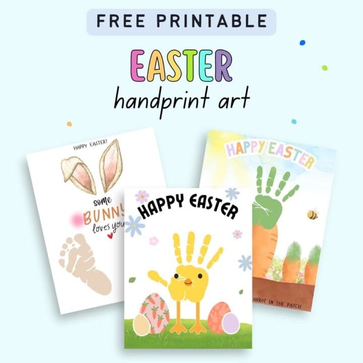 Free Printable Easter Handprint Art Printables - The Artisan Life