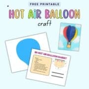 Free Printable Printable Hot Air Balloon Craft - The Artisan Life