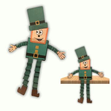 Free Printable 3D Leprechaun Craft for Kids - The Artisan Life