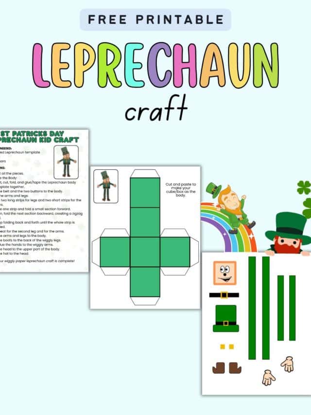 Free Leprechaun Pattern Printable (leprechaun craft printable) - The ...
