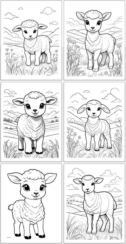 Free Printable Lamb Coloring Pages - The Artisan Life