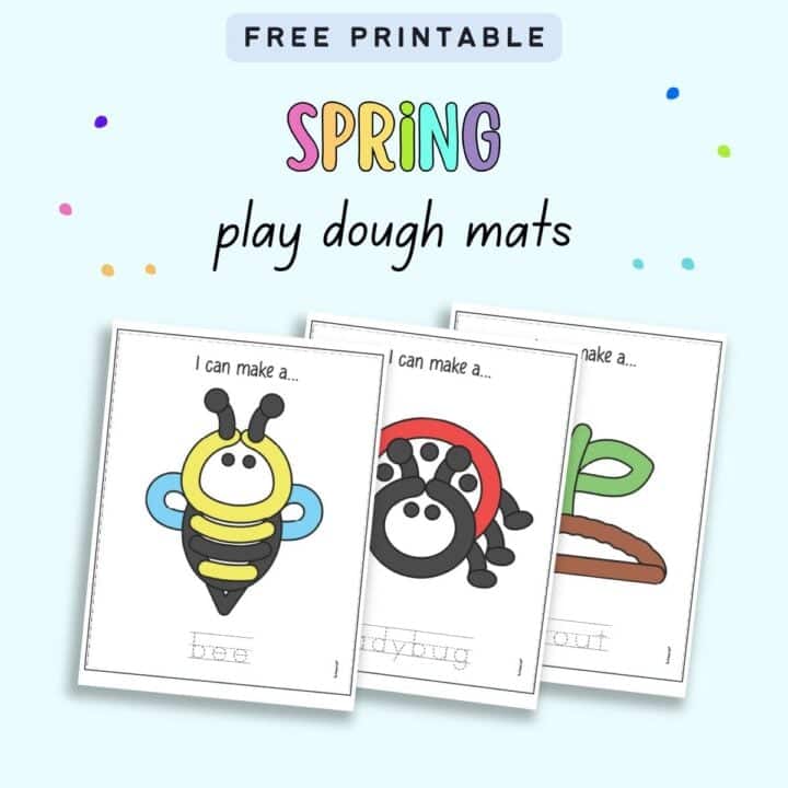 Free Printable Spring Play Dough Activity Mats - The Artisan Life