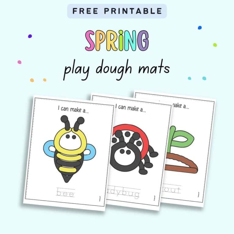 Free Printable Spring Play Dough Activity Mats - The Artisan Life