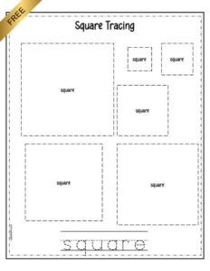 Free Printable Square Shape Worksheets - The Artisan Life