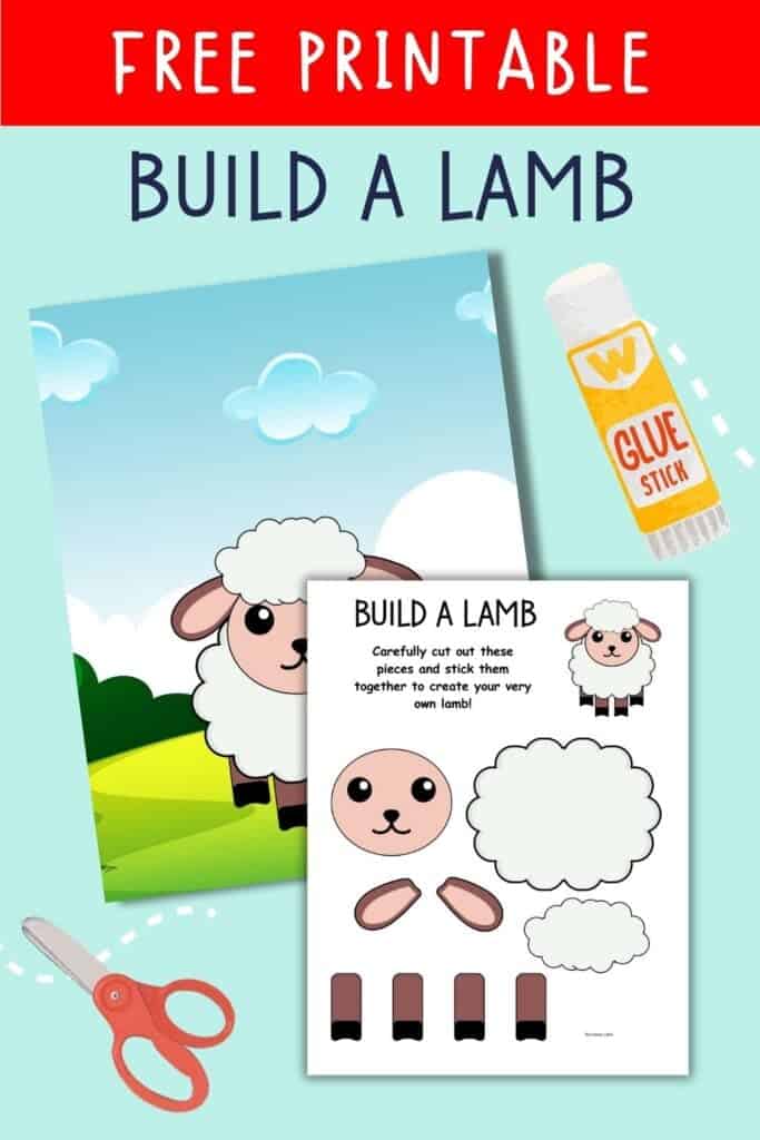 Free Printable Build a Lamb Craft - The Artisan Life