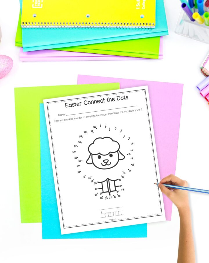 Free Printable Easter Dot to Dot Worksheets - The Artisan Life