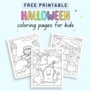 Free Printable Cute Halloween Coloring Pages - The Artisan Life