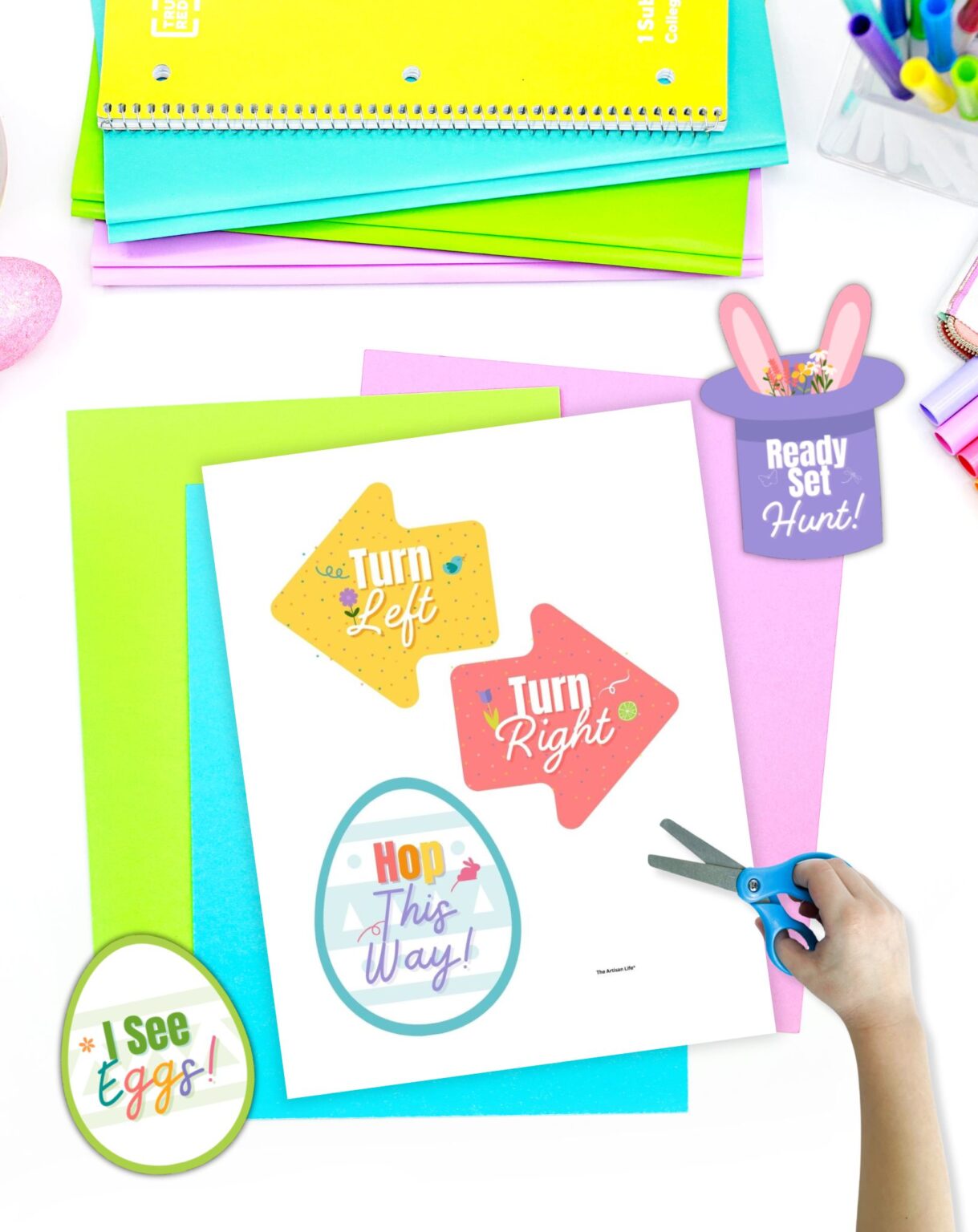 Free Printable Easter Egg Hunt Signs - The Artisan Life