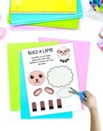 Free Printable Build a Lamb Craft - The Artisan Life