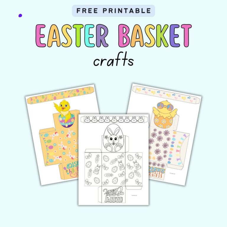 Free Printable Paper Easter Basket Templates - The Artisan Life