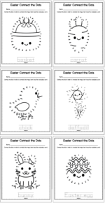 Free Printable Easter Dot to Dot Worksheets - The Artisan Life