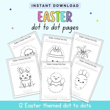 Free Printable Easter Dot to Dot Worksheets - The Artisan Life