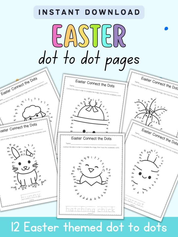 Free Printable Easter Dot Marker Coloring Pages - The Artisan Life