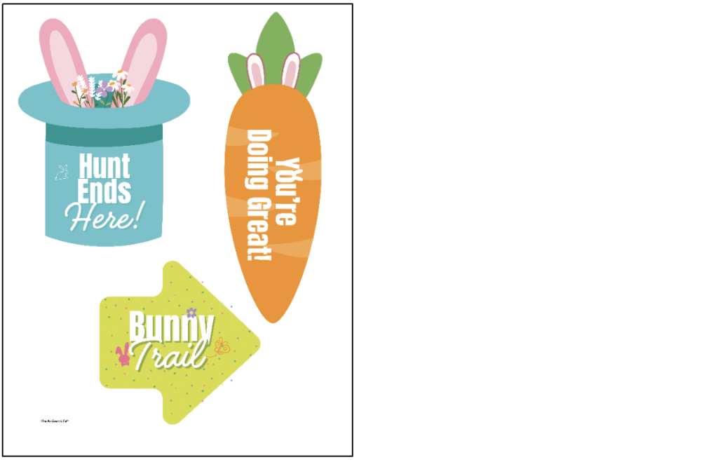 Free Printable Easter Egg Hunt Signs - The Artisan Life