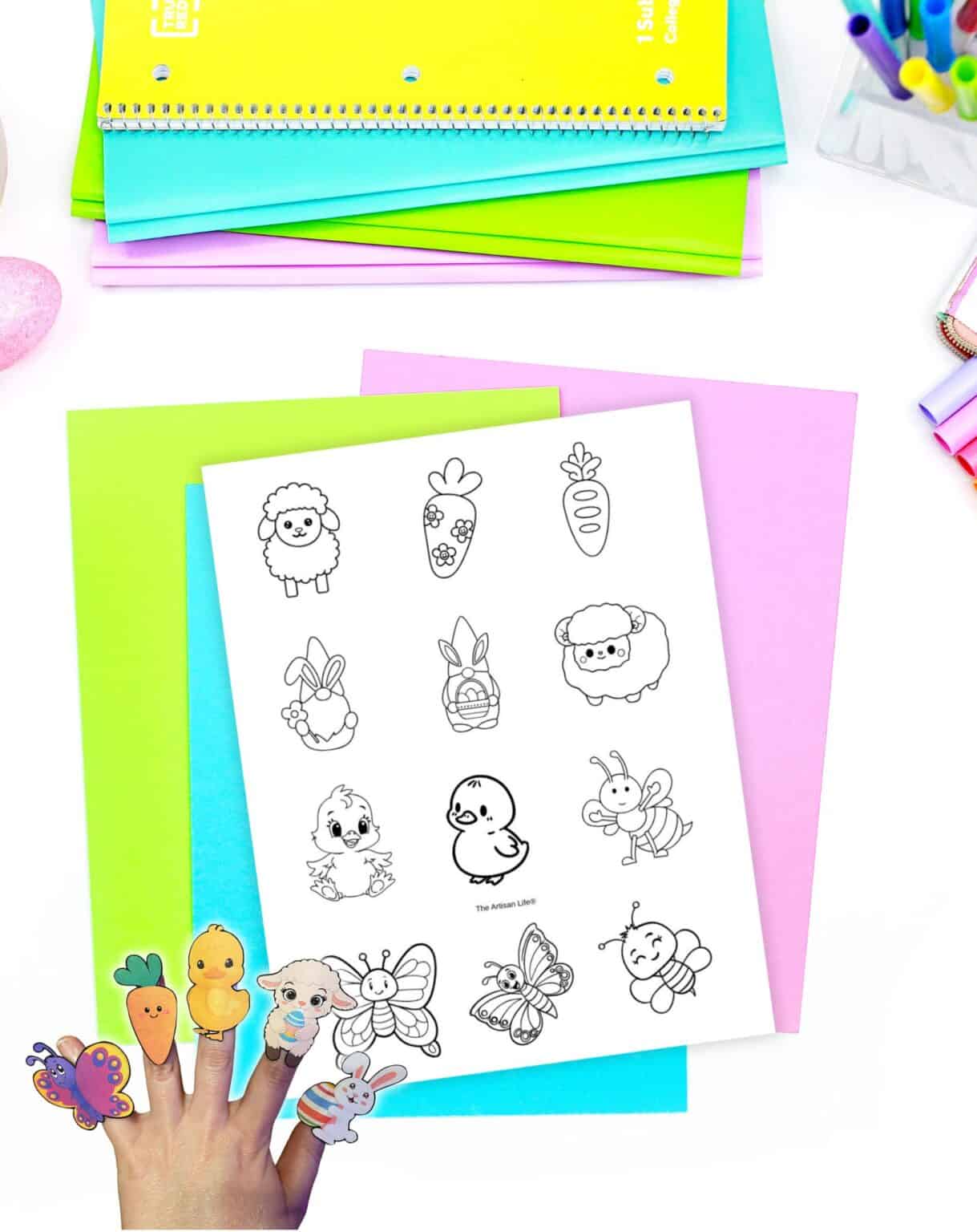 Free Printable Easter Finger Puppets - The Artisan Life