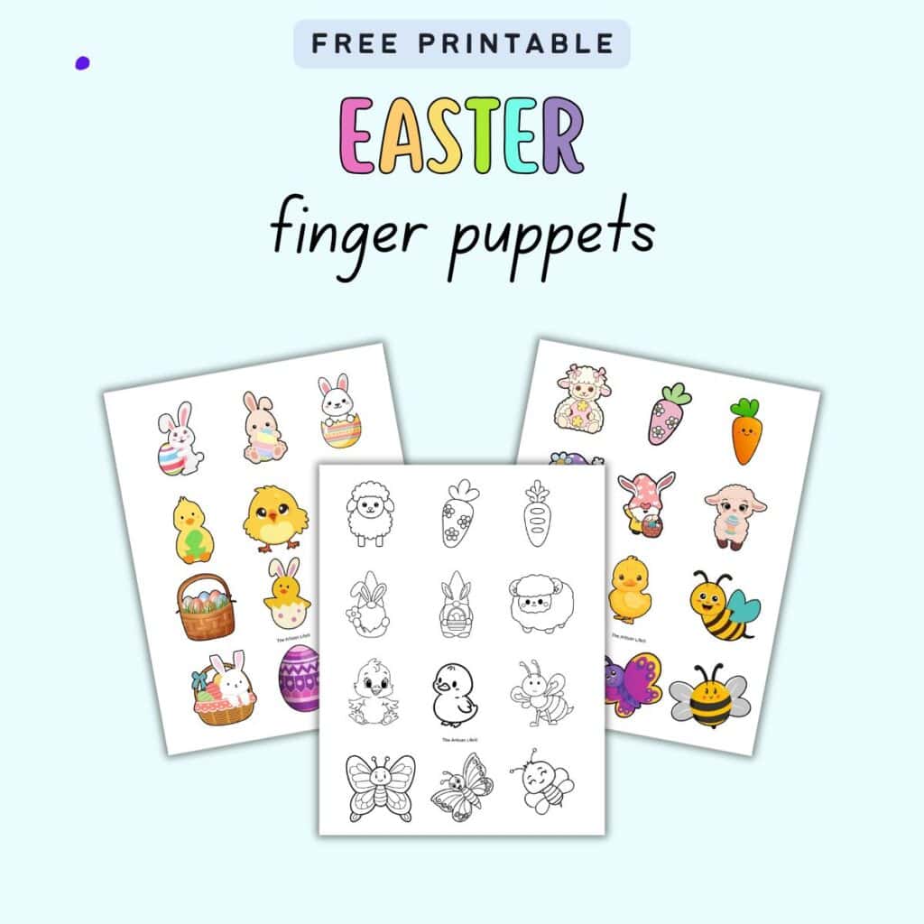 Free Printable Easter Finger Puppets - The Artisan Life