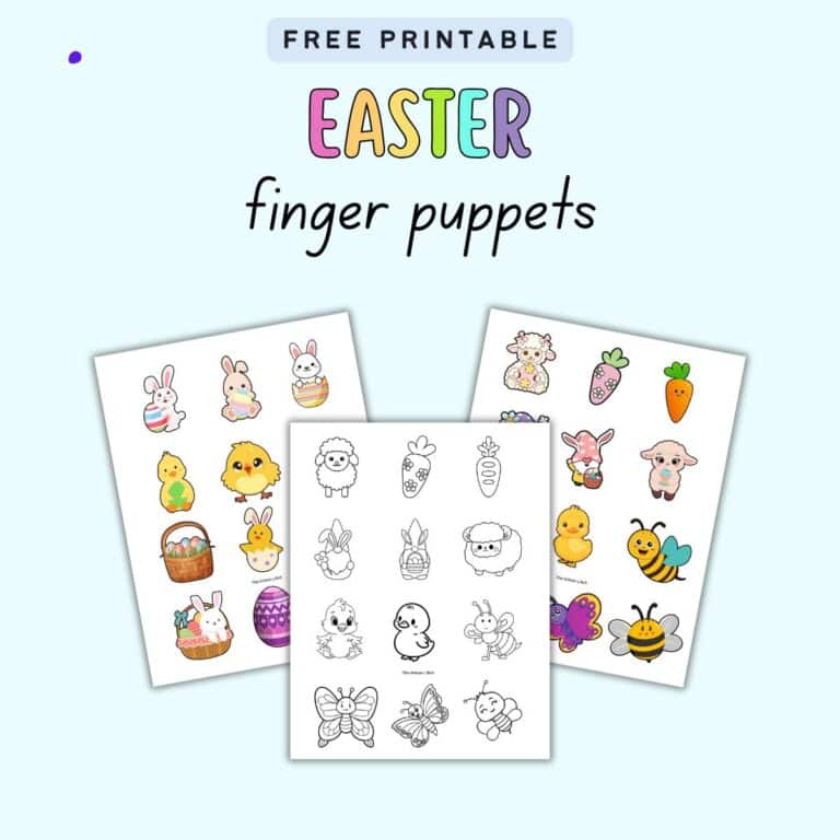 Free Printable Easter Finger Puppets - The Artisan Life