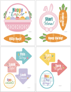 Free Printable Easter Egg Hunt Signs - The Artisan Life