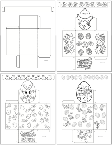 Free Printable Paper Easter Basket Templates - The Artisan Life