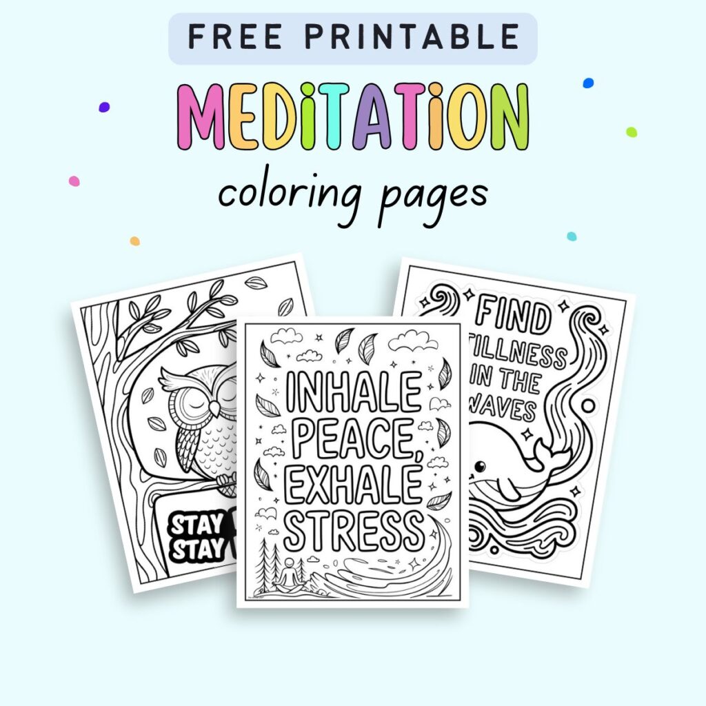 Free Printable Meditation Coloring Pages - The Artisan Life