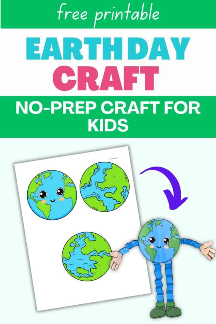 Free Printable 3D Earth Day Craft - The Artisan Life