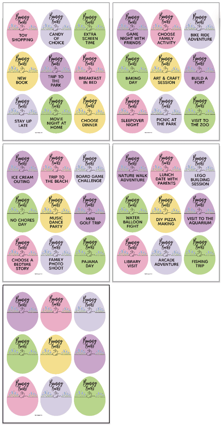 Free Printable Easter Egg Coupons - The Artisan Life