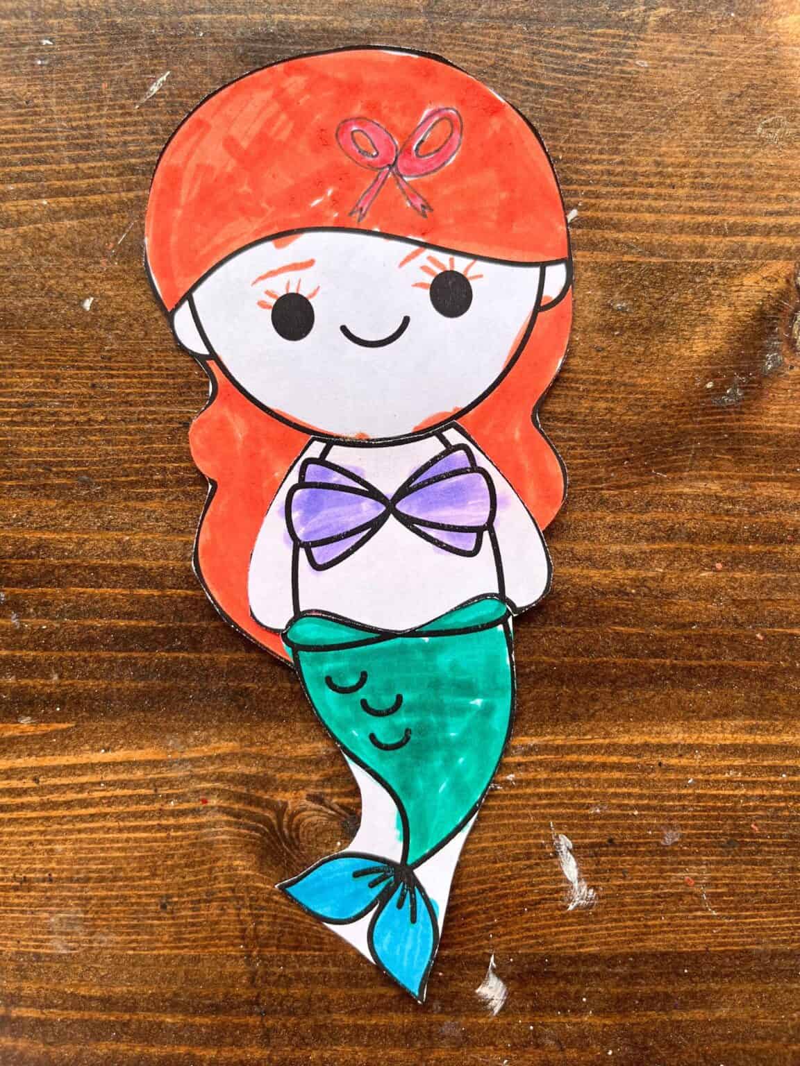 Free Printable Build a Mermaid Craft - The Artisan Life