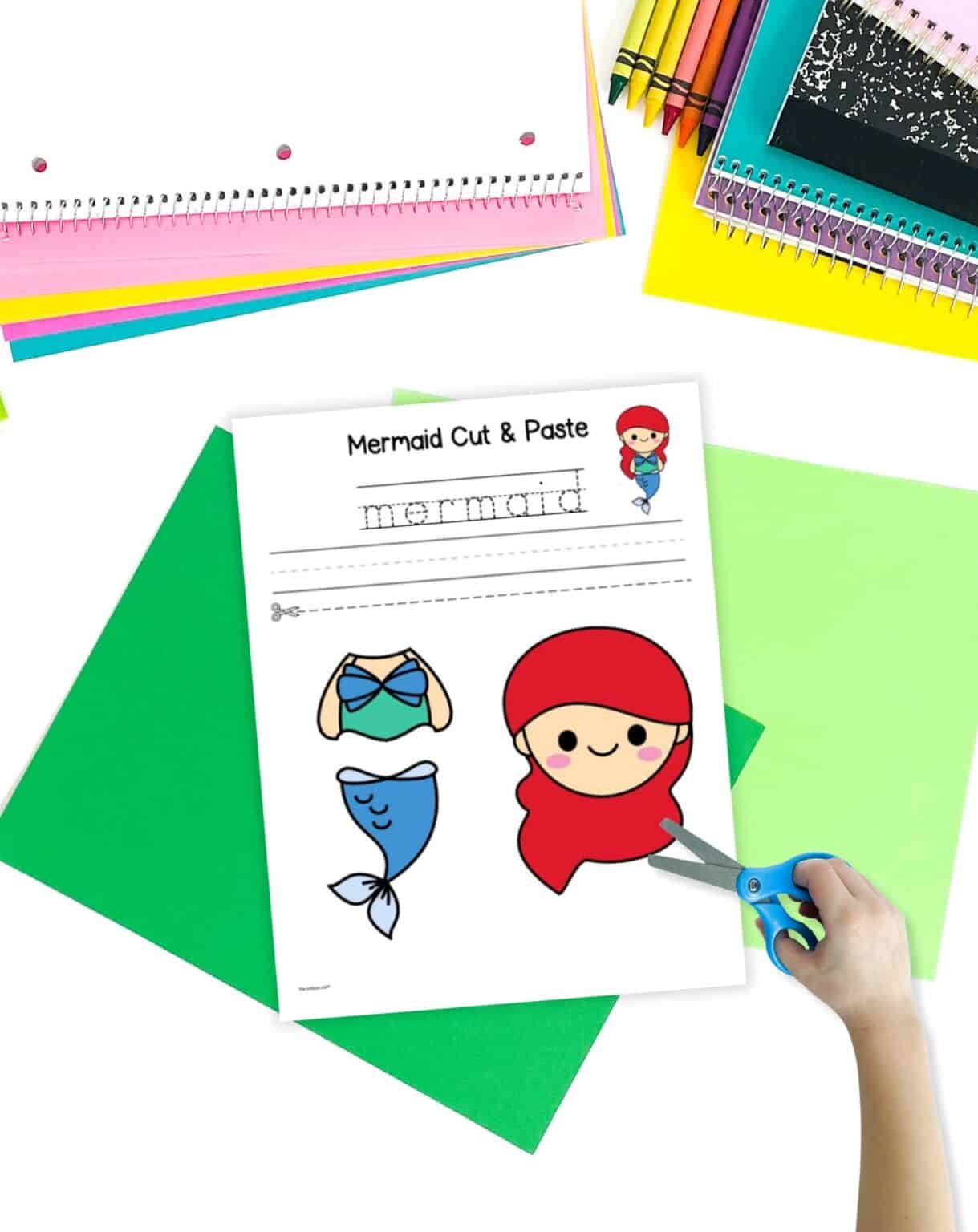 Free Printable Build a Mermaid Craft - The Artisan Life