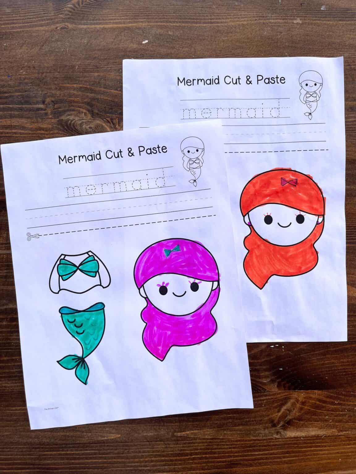 Free Printable Build a Mermaid Craft - The Artisan Life