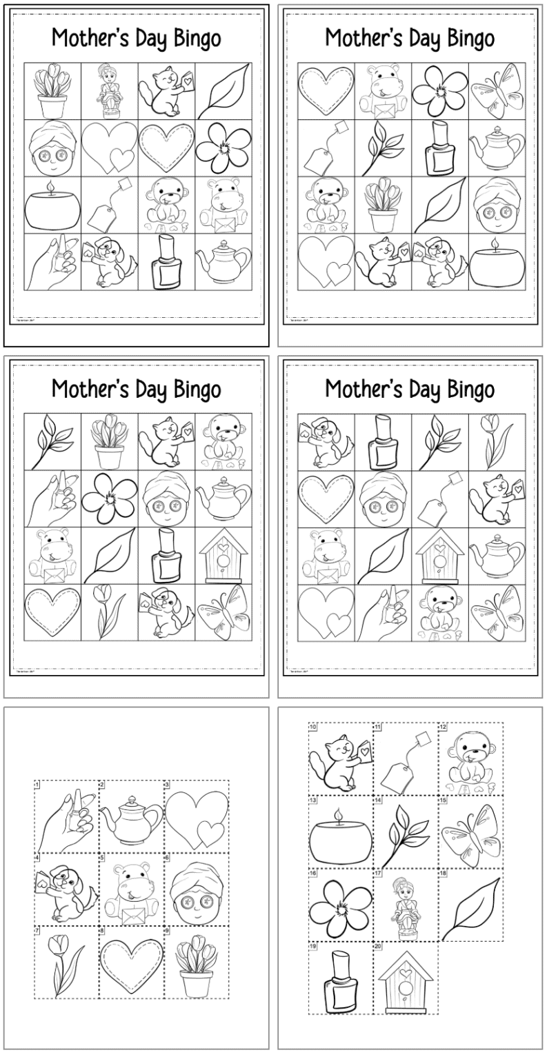 Free Printable Mother's Day Bingo Cards - The Artisan Life