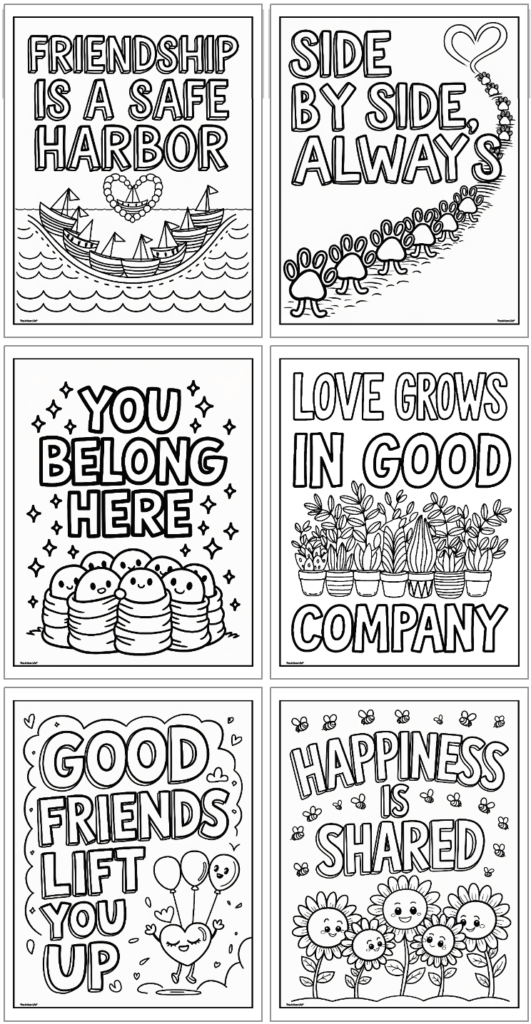 Free Printable Kindness Coloring Pages - The Artisan Life