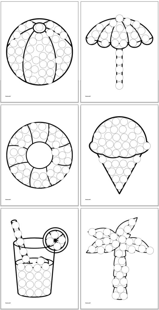Summer Do a Dot Marker Free Printables - The Artisan Life