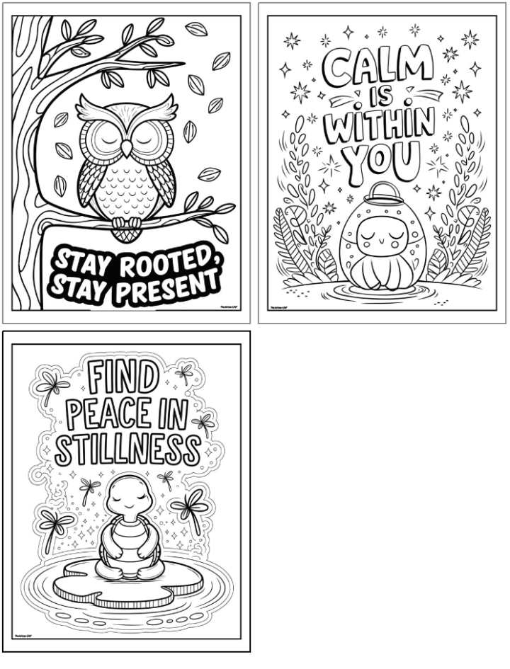 Free Printable Meditation Coloring Pages - The Artisan Life