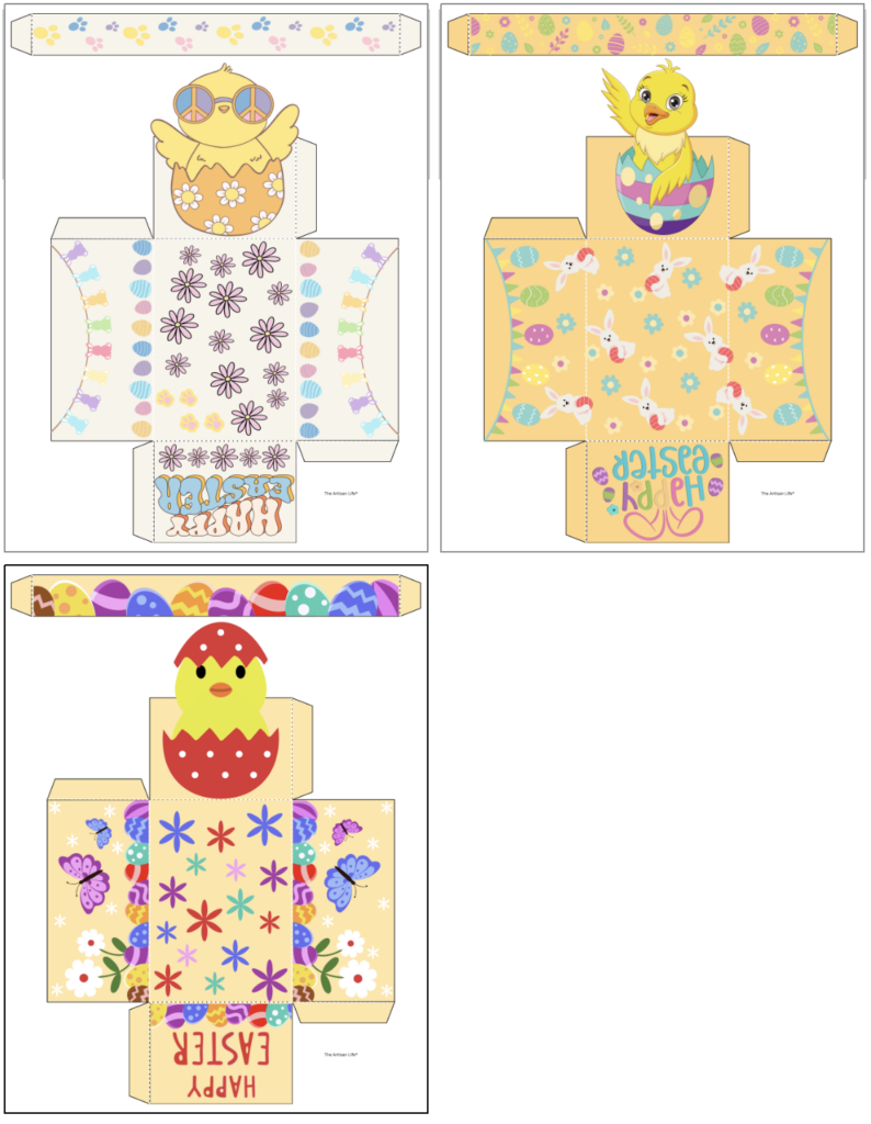 Free Printable Paper Easter Basket Templates - The Artisan Life