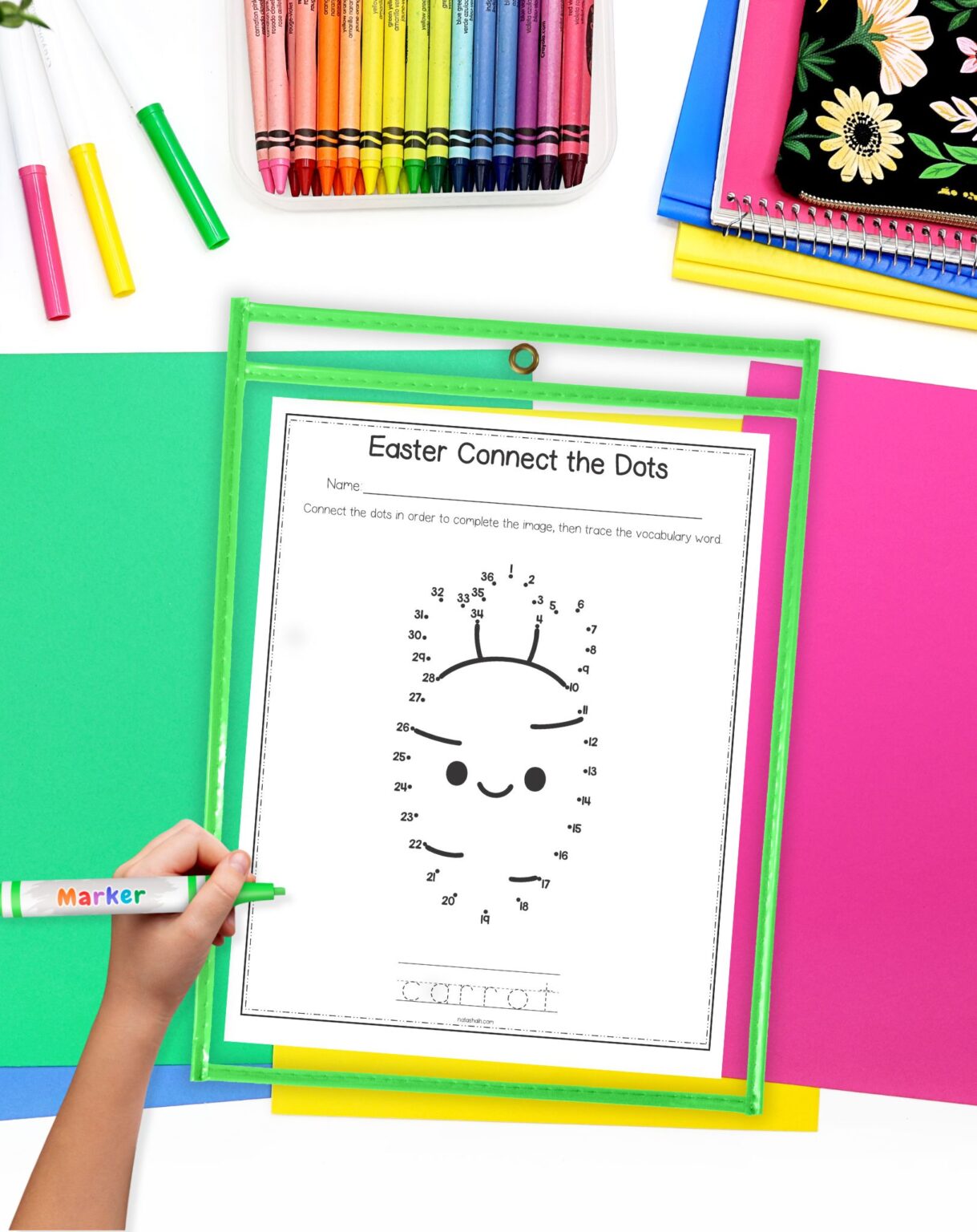Free Printable Easter Dot to Dot Worksheets - The Artisan Life
