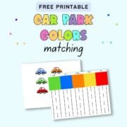 Free Printable Color Matching Cars Activity - The Artisan Life
