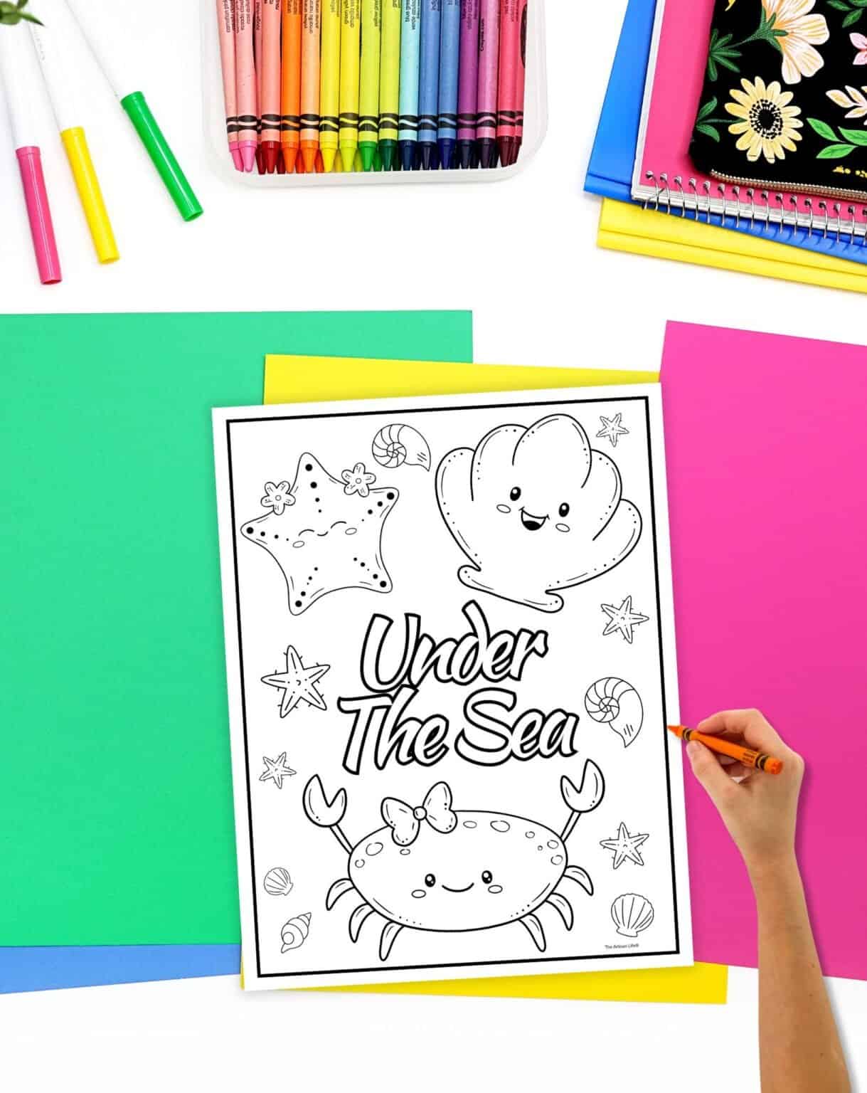 Free Printable Easy Summer Coloring Pages - The Artisan Life